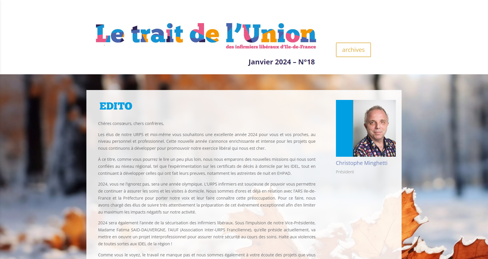 N°18 - Janvier 2024 - Urps infirmiers idf